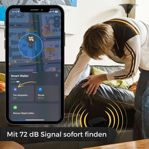 GPS Tracker Karte für IOS/Android ohne SIM für Portemonnaie | ESSENTIALBAG
