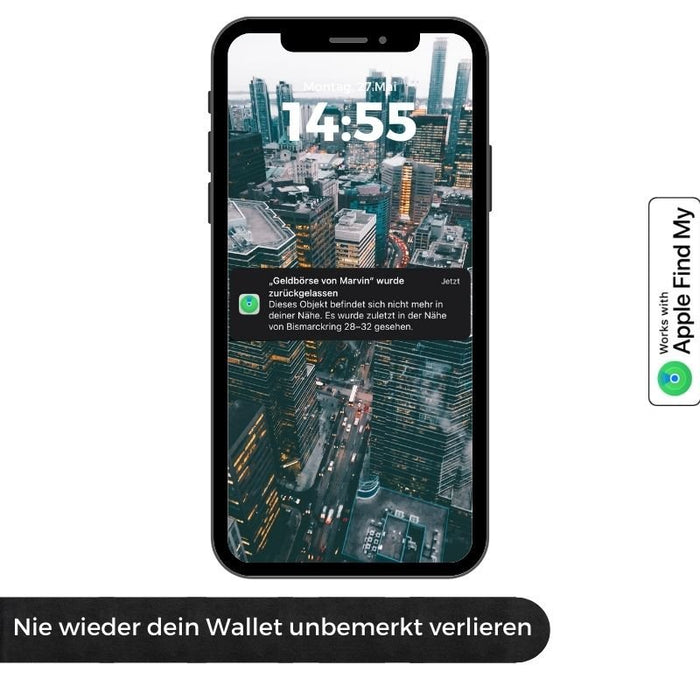 GPS Tracker Karte für IOS/Android ohne SIM für Portemonnaie | ESSENTIALBAG